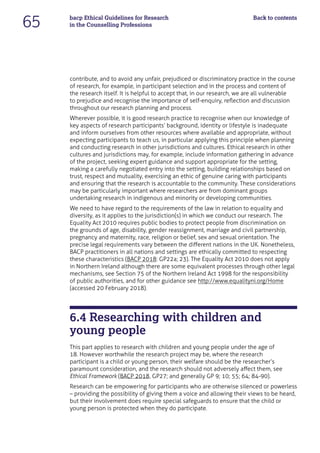 BACP Ethical guidelines for research in counselling professions | PDF
