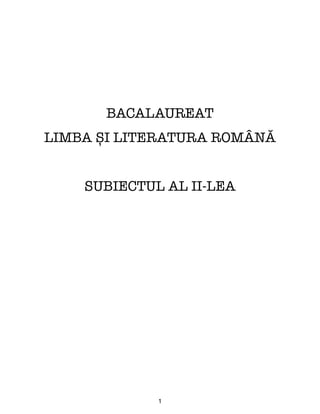 Subiectul 2 romana | PDF