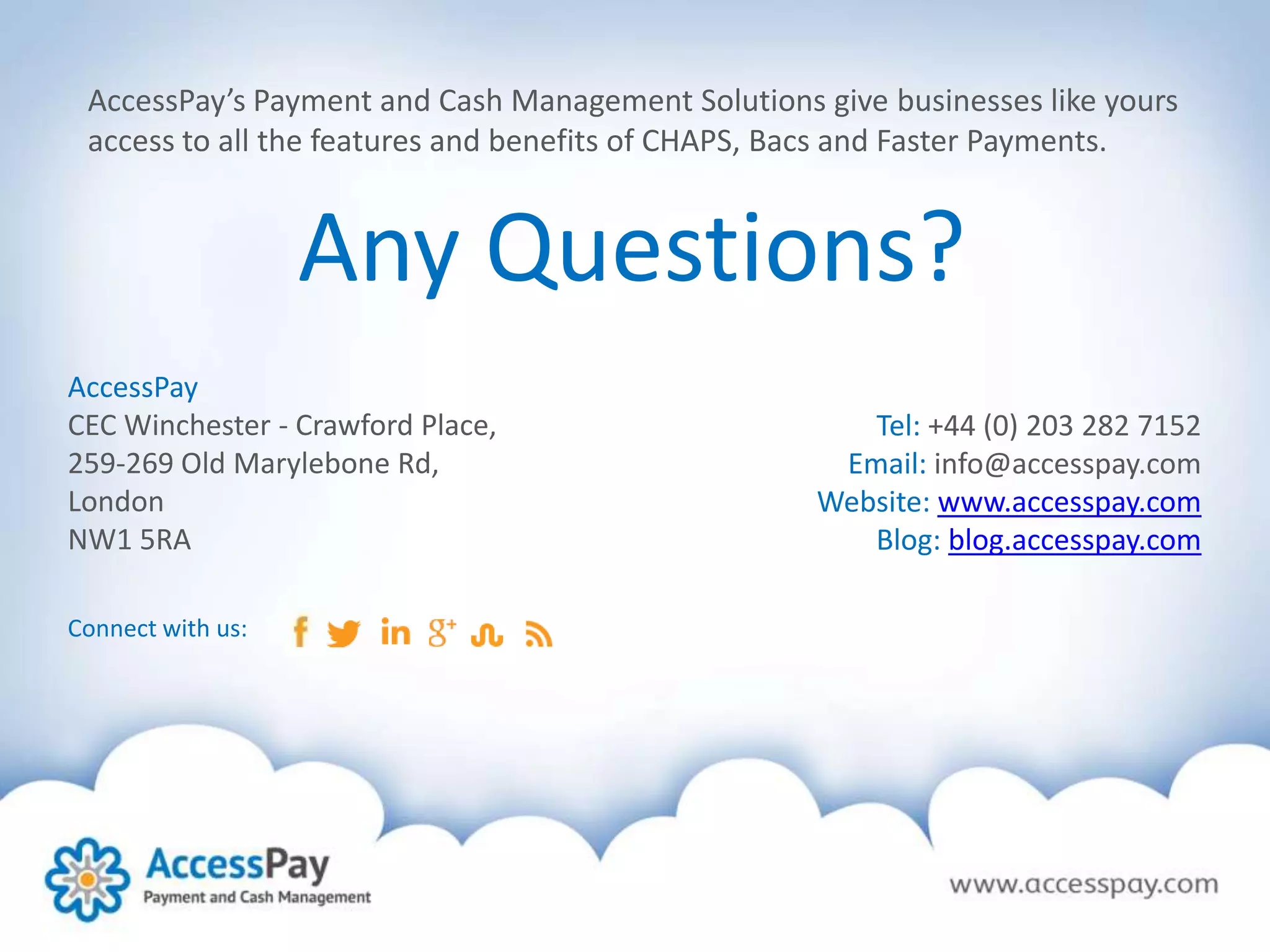 Bacs, CHAPS & Faster Payments: What’s the difference? | PPTX