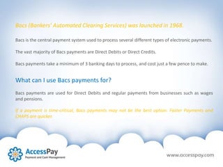 Bacs, CHAPS & Faster Payments: What’s the difference? | PPTX