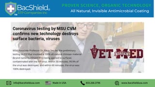 Introducing the BacShield Technology: All-Natural, Non- Toxic EPA ...