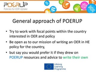 Developing OER-supportive ICT in education policies for higher ...