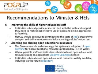 Developing OER-supportive ICT in education policies for higher ...