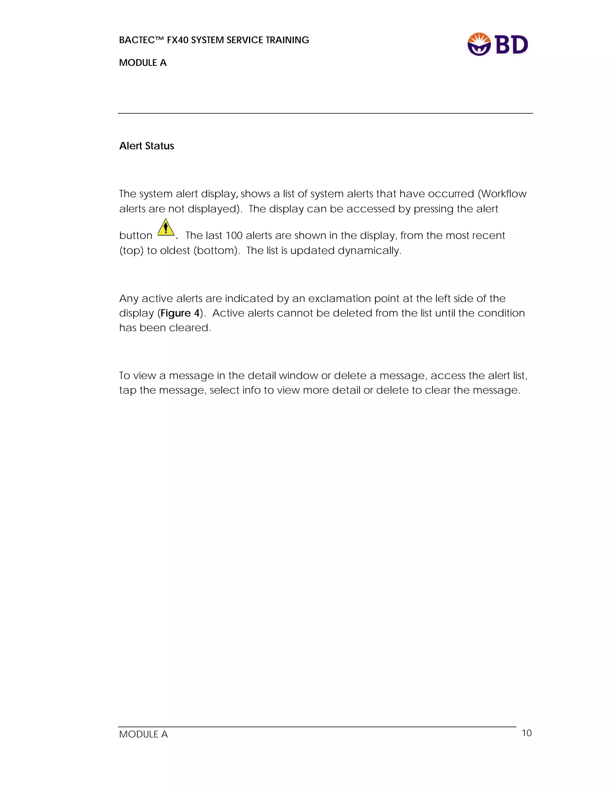 BD BACTEC FX40 system service training | PDF