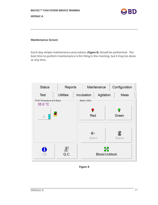 BD BACTEC FX40 system service training | PDF