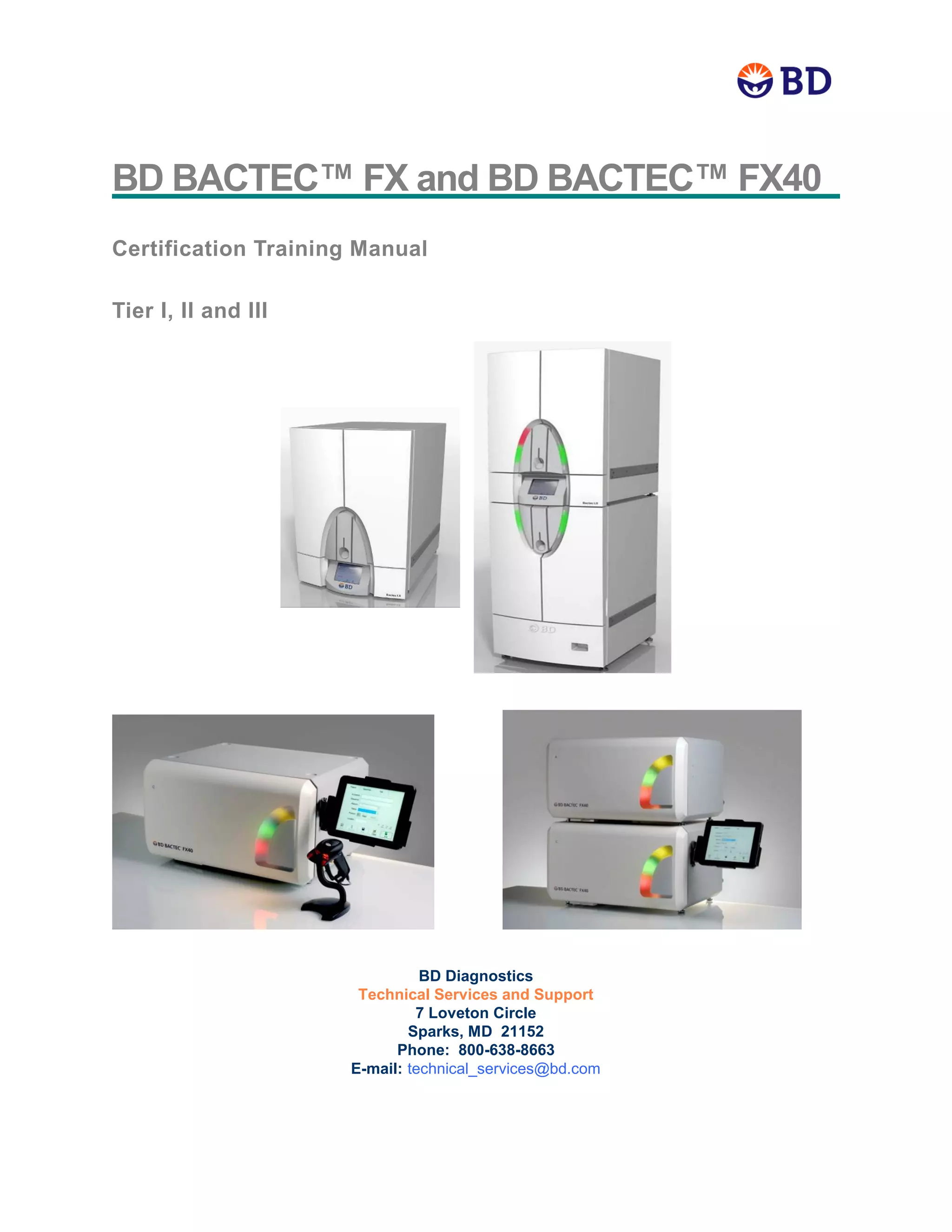 BD BACTEC FX40 CERTIFICATION TRAINING MANUAL | PDF