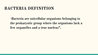 BACTERIA.pptx | Biological Sciences | Science