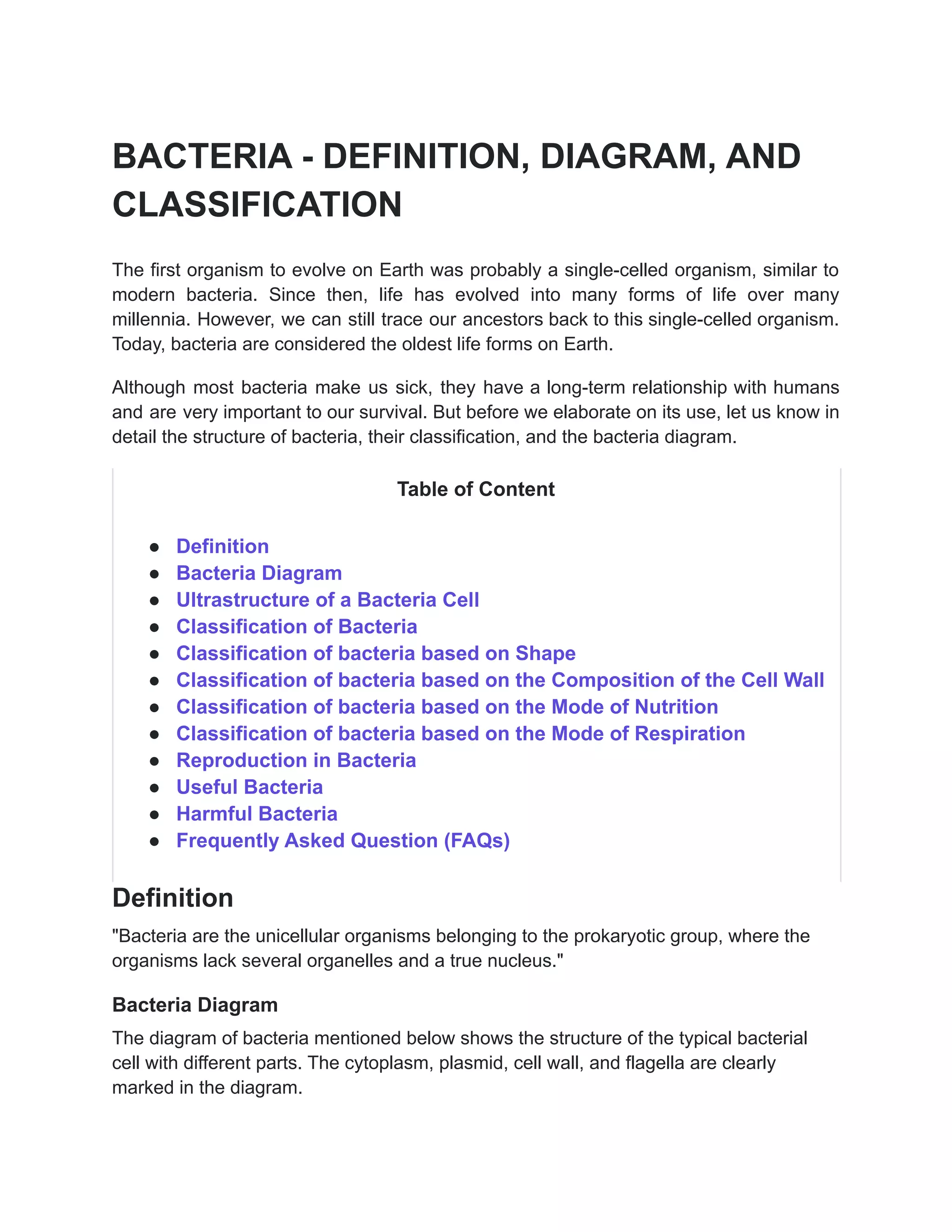 BACTERIA - DEFINITION, DIAGRAM, AND CLASSIFICATION.pdf