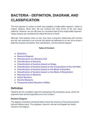 BACTERIA - DEFINITION, DIAGRAM, AND CLASSIFICATION.pdf