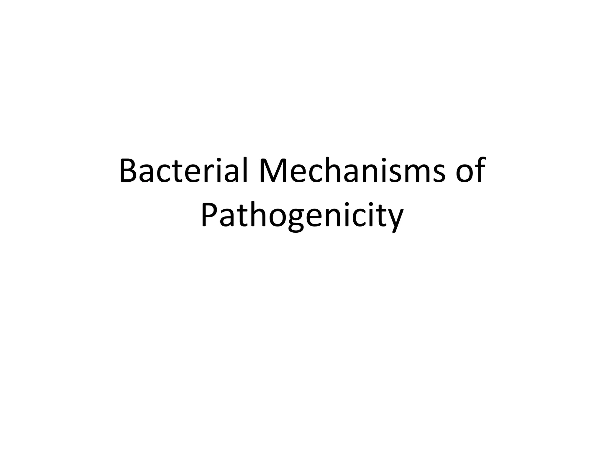 Bacterial Pathogenesis | PPT