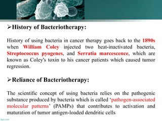 Bacteria and cancer | PPTX