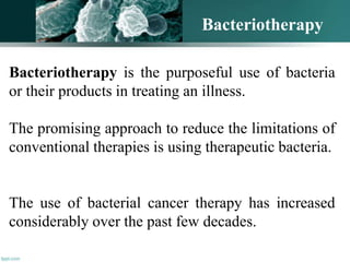 Bacteria and cancer | PPTX