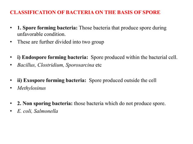 Bacteria and its classification. Microbiology | PPTX | Food & Drink