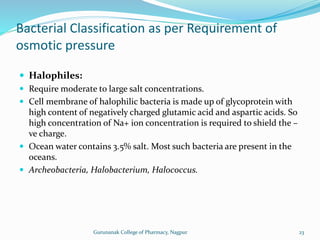 Bacteria classification and nutrition | PPTX