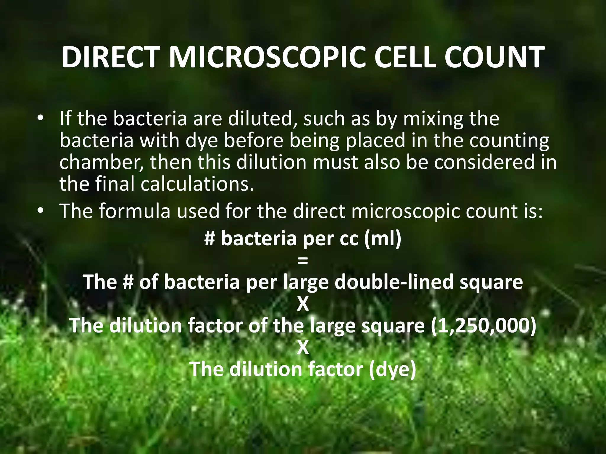 Bacteria enumeration | PPTX