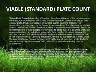 Bacteria enumeration | PPTX