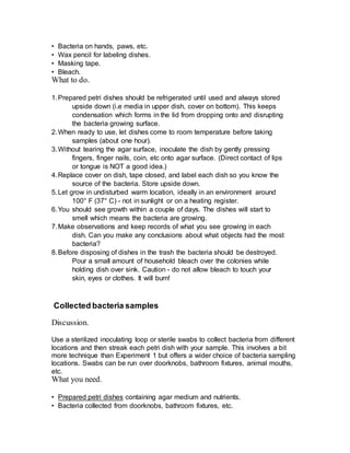 Bacteria Growing Experiments in Petri Dishes.docx
