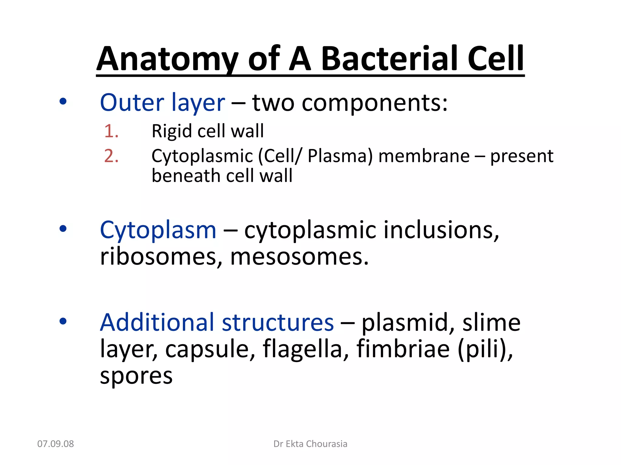Bacterial anatomy and its component | PPT