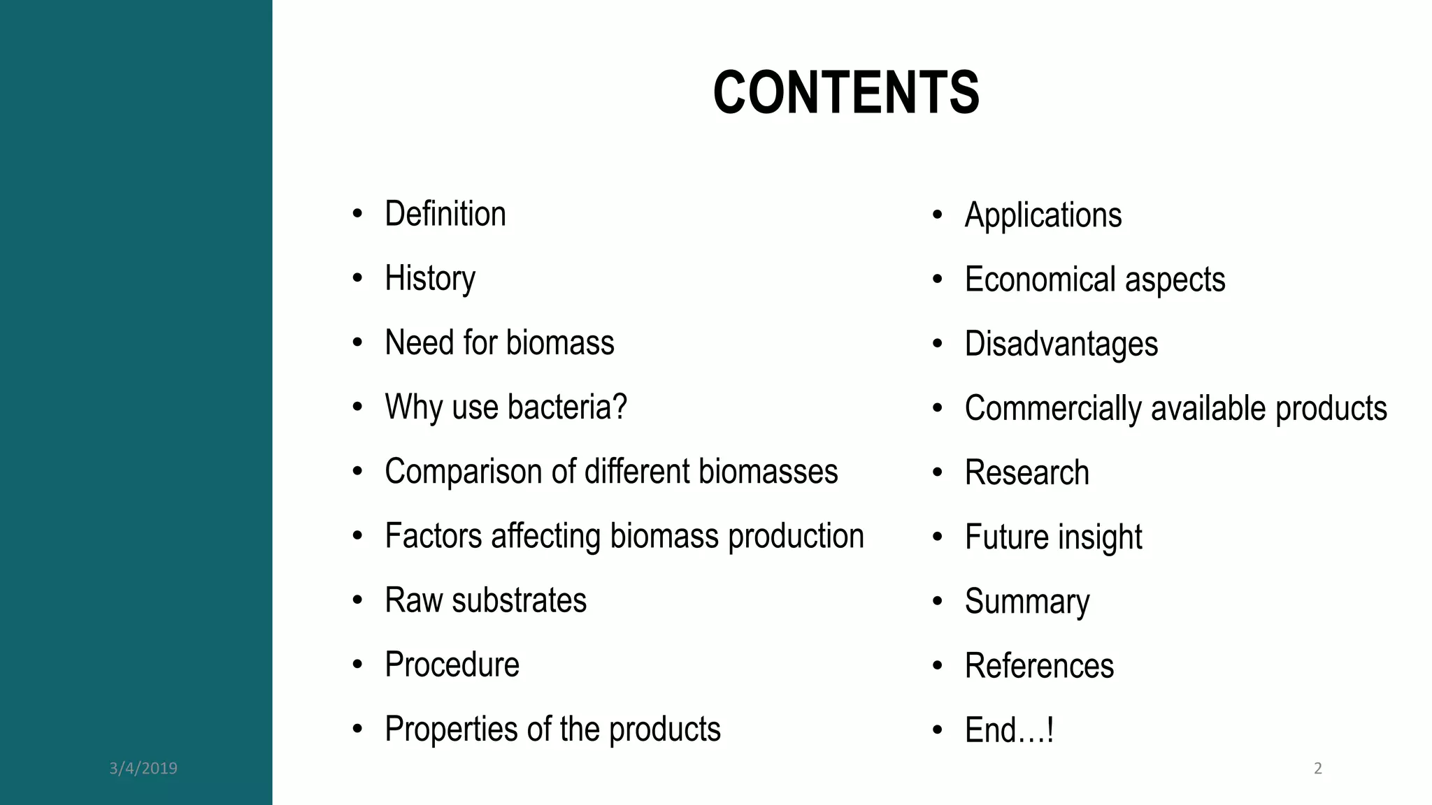 Bacterial biomass | PPTX
