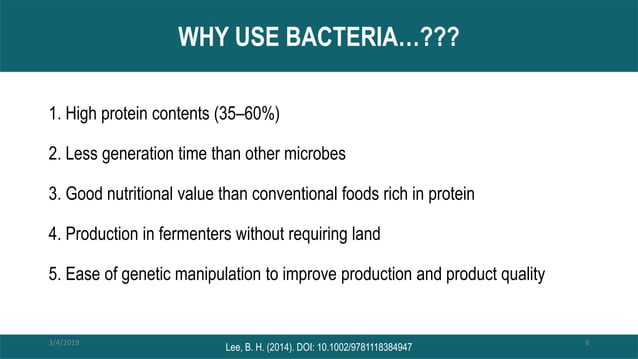Bacterial biomass | PPTX | Agriculture | Industries