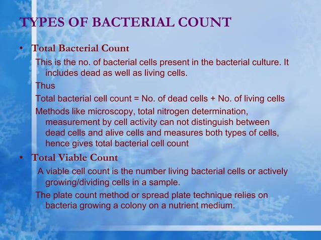 Bacterial Cells Enumeration | PPTX | Chemistry | Science