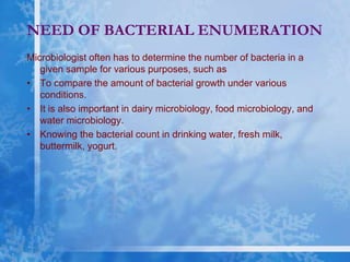 Bacterial Cells Enumeration | PPTX