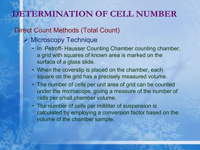 Bacterial Cells Enumeration | PPTX | Chemistry | Science