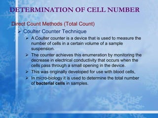 Bacterial Cells Enumeration | PPTX | Chemistry | Science
