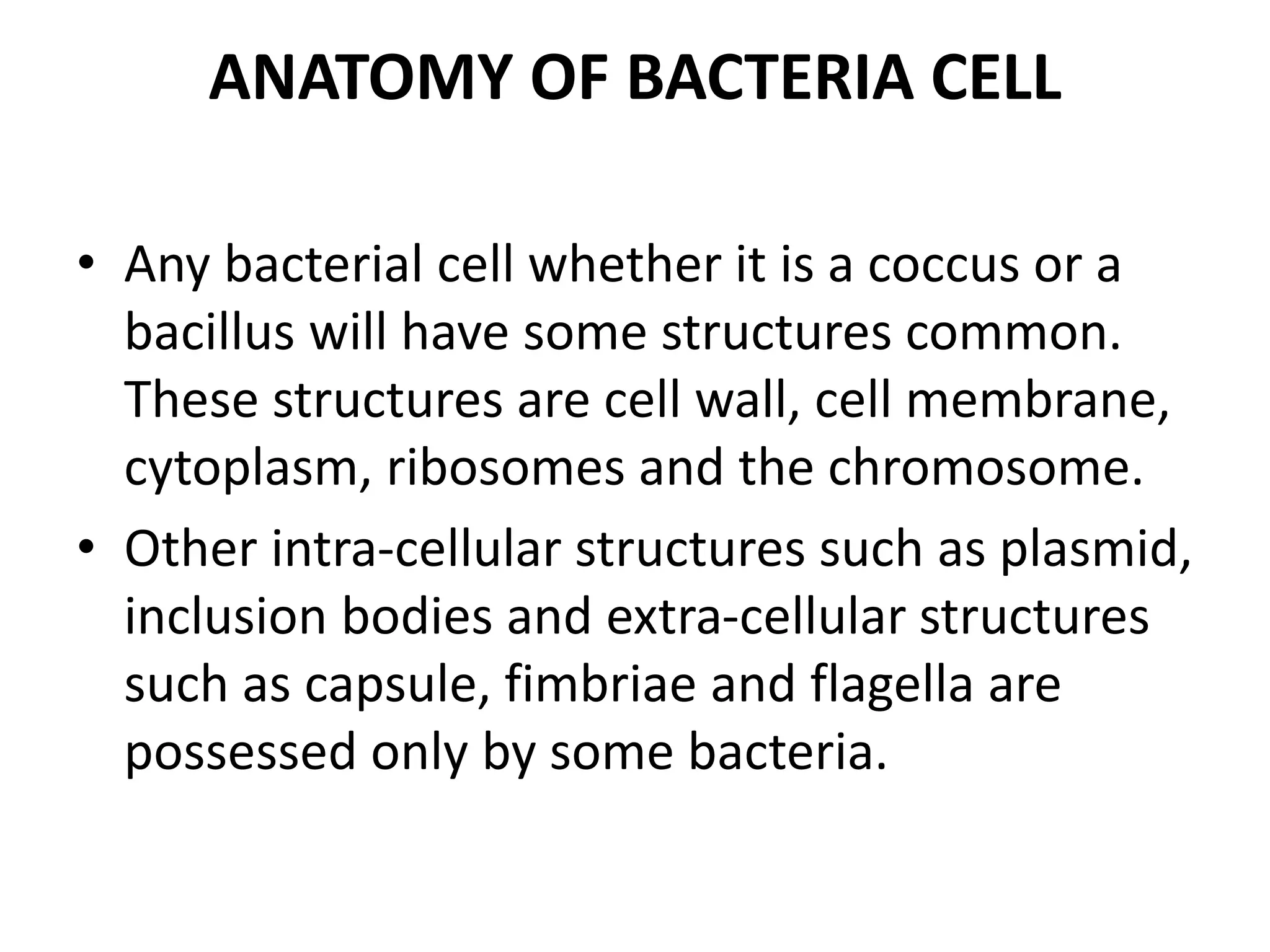 Bacterial cell structure & classification DR C P PRINCE | PPTX
