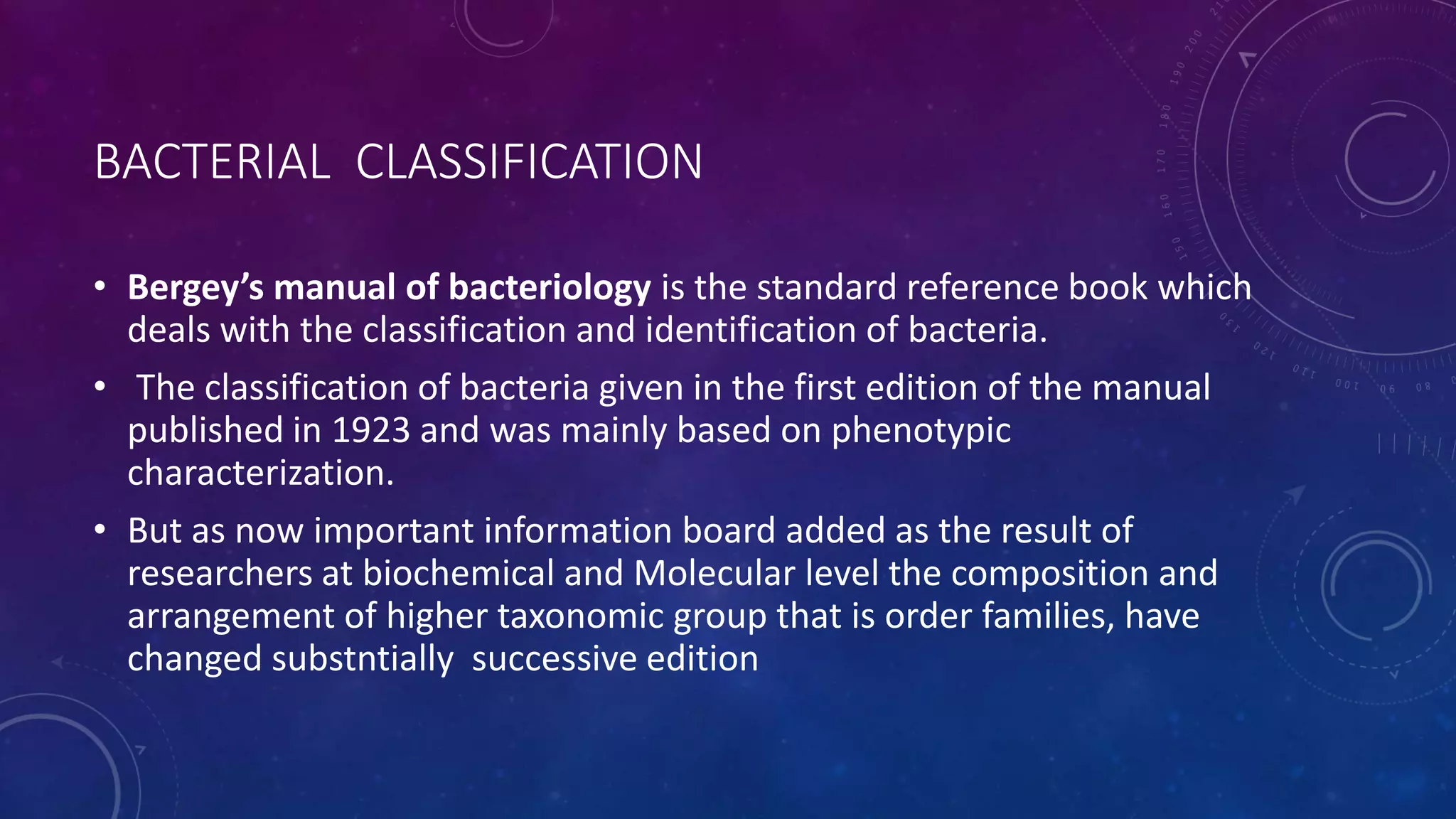 bacterial classification.pptx | Biological Sciences | Science
