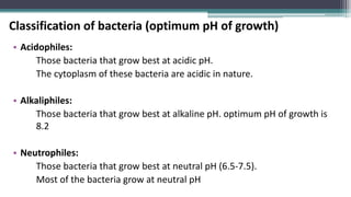 bacterial classification on the base of different mood | PPT