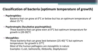 bacterial classification on the base of different mood | PPT