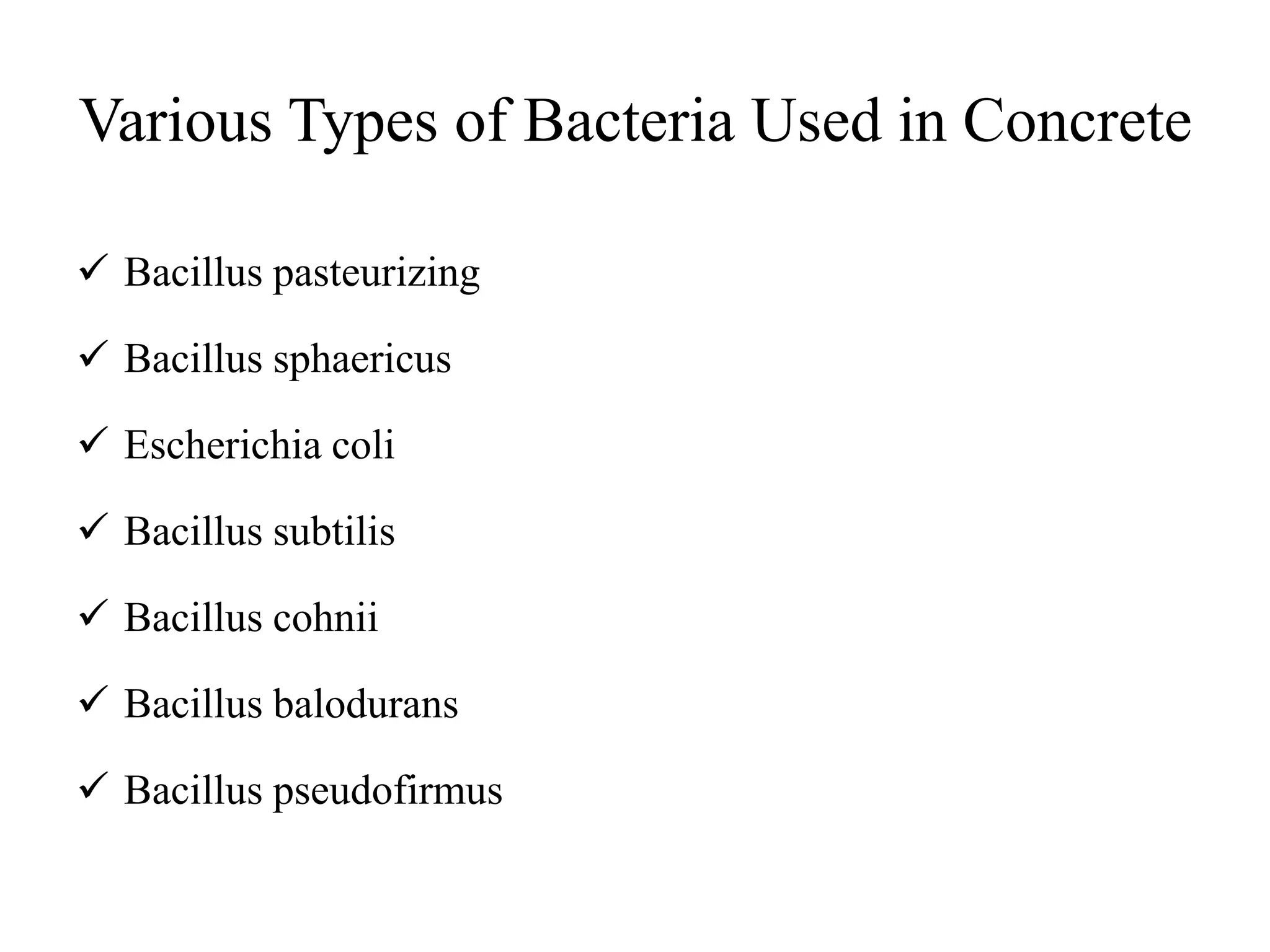 Bacterial concrete | PPTX | Civil Engineering Industry | Industries