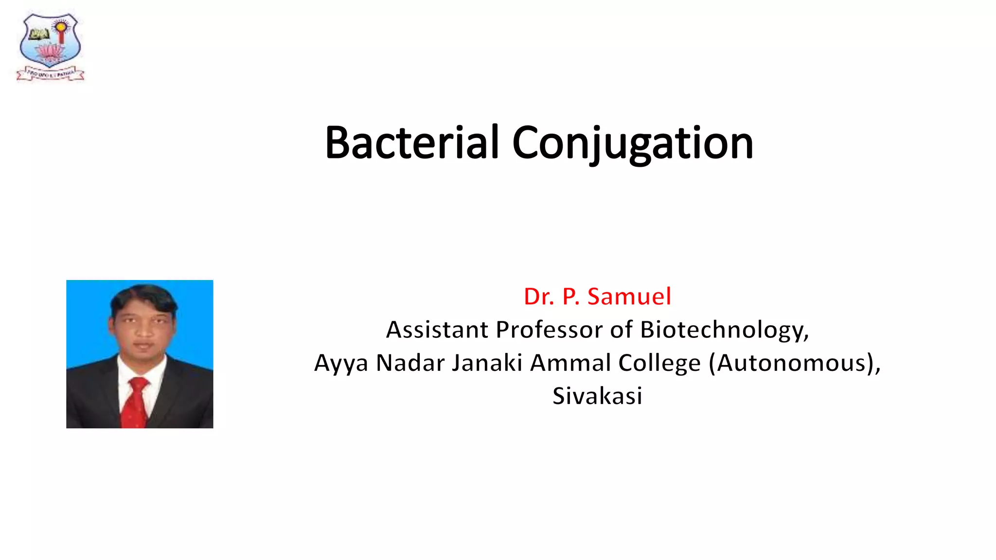 Bacterial conjugation | PPTX