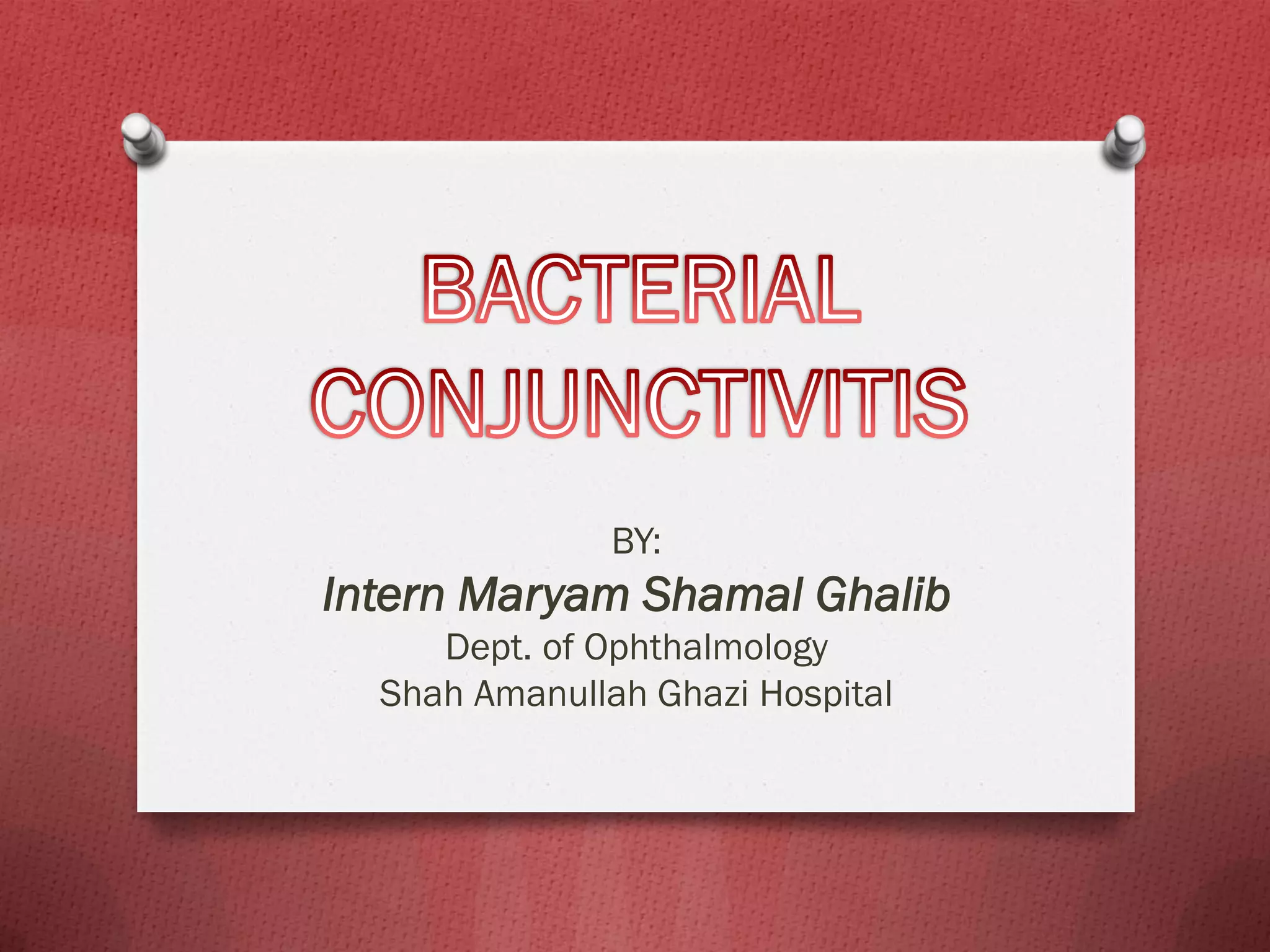 Bacterial conjunctivitis | PDF