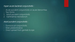 Bacterial conjunctivitis | PPTX