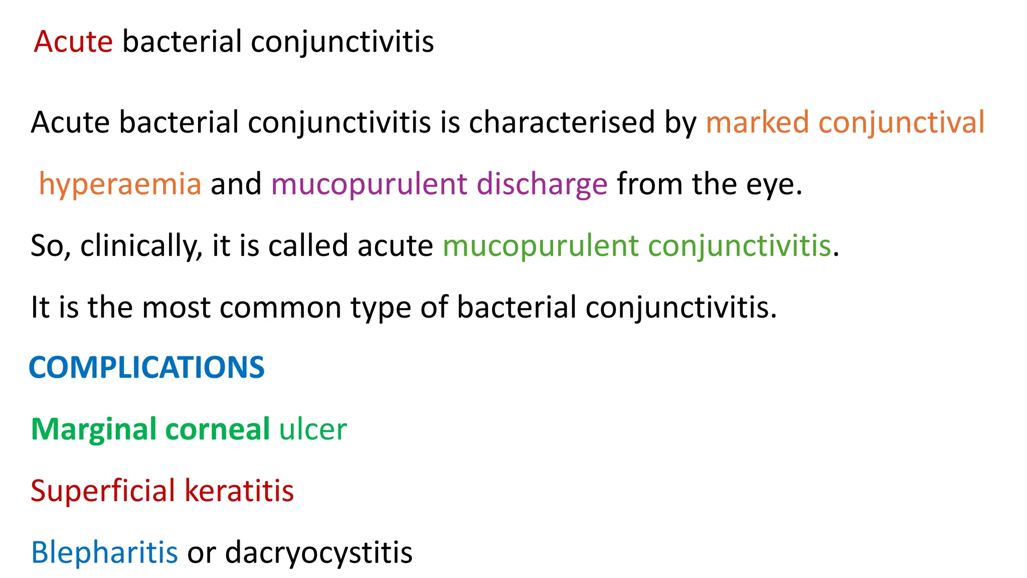BACTERIAL_CONJUNCTIVITIS, Ocular microbiology | PPTX
