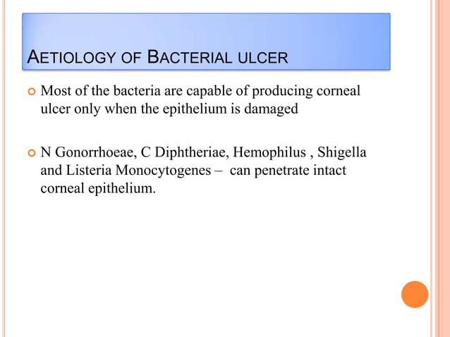 Bacterial Corneal Ulcer Drbp