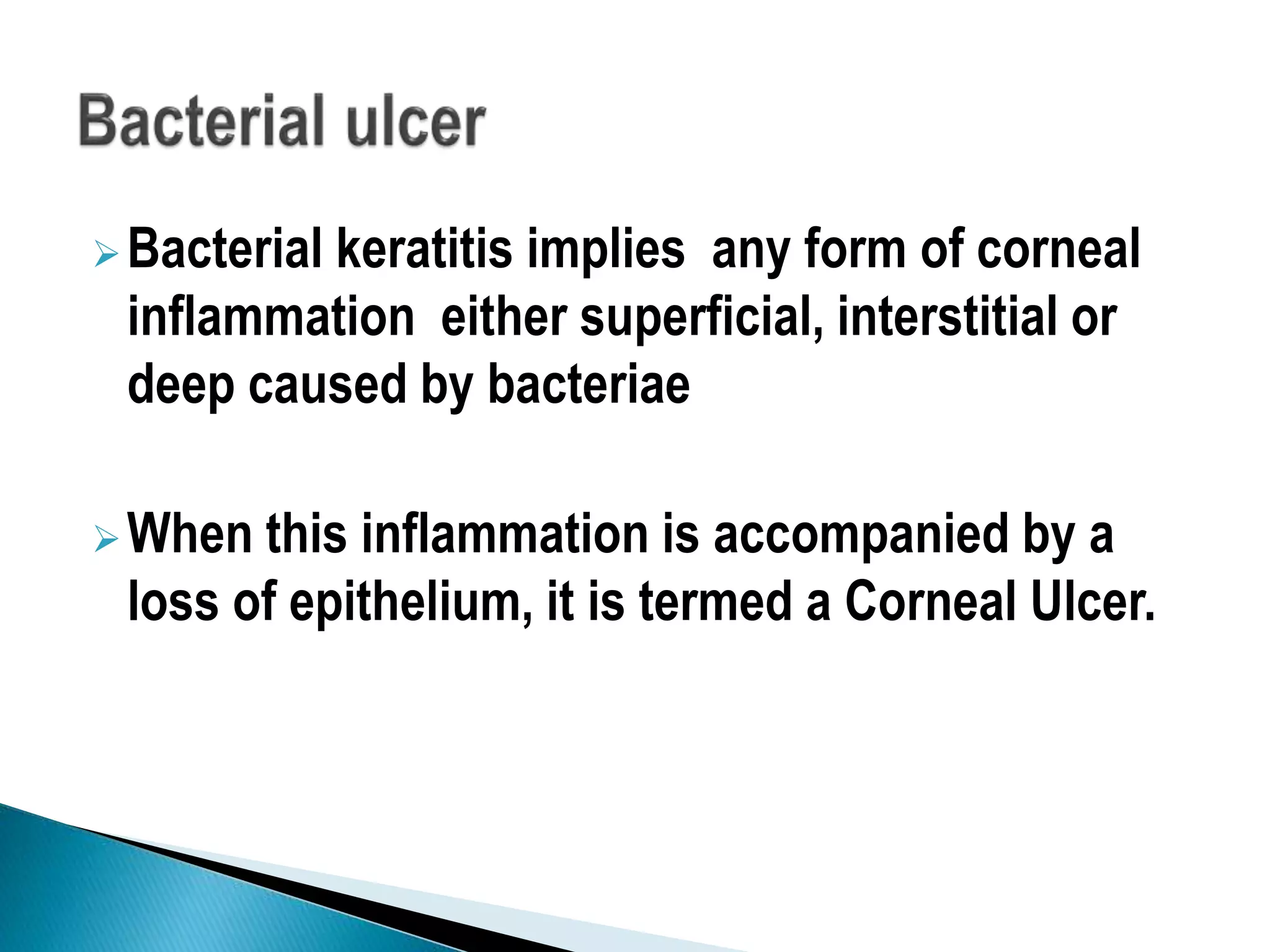 Bacterial corneal ulcer | PPTX