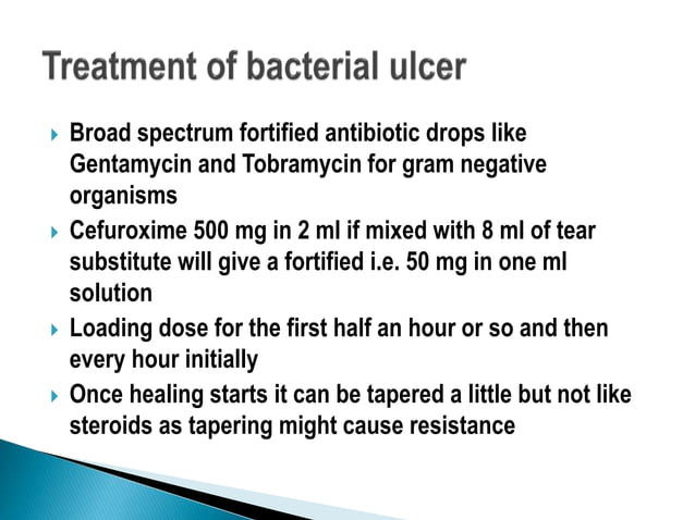 Bacterial corneal ulcer | PPTX | Eye and Vision Conditions | Diseases ...