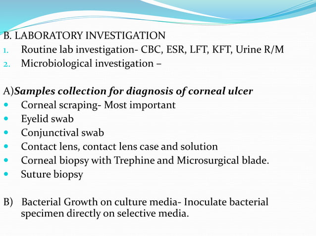 Bacterial corneal ulcer | PPT