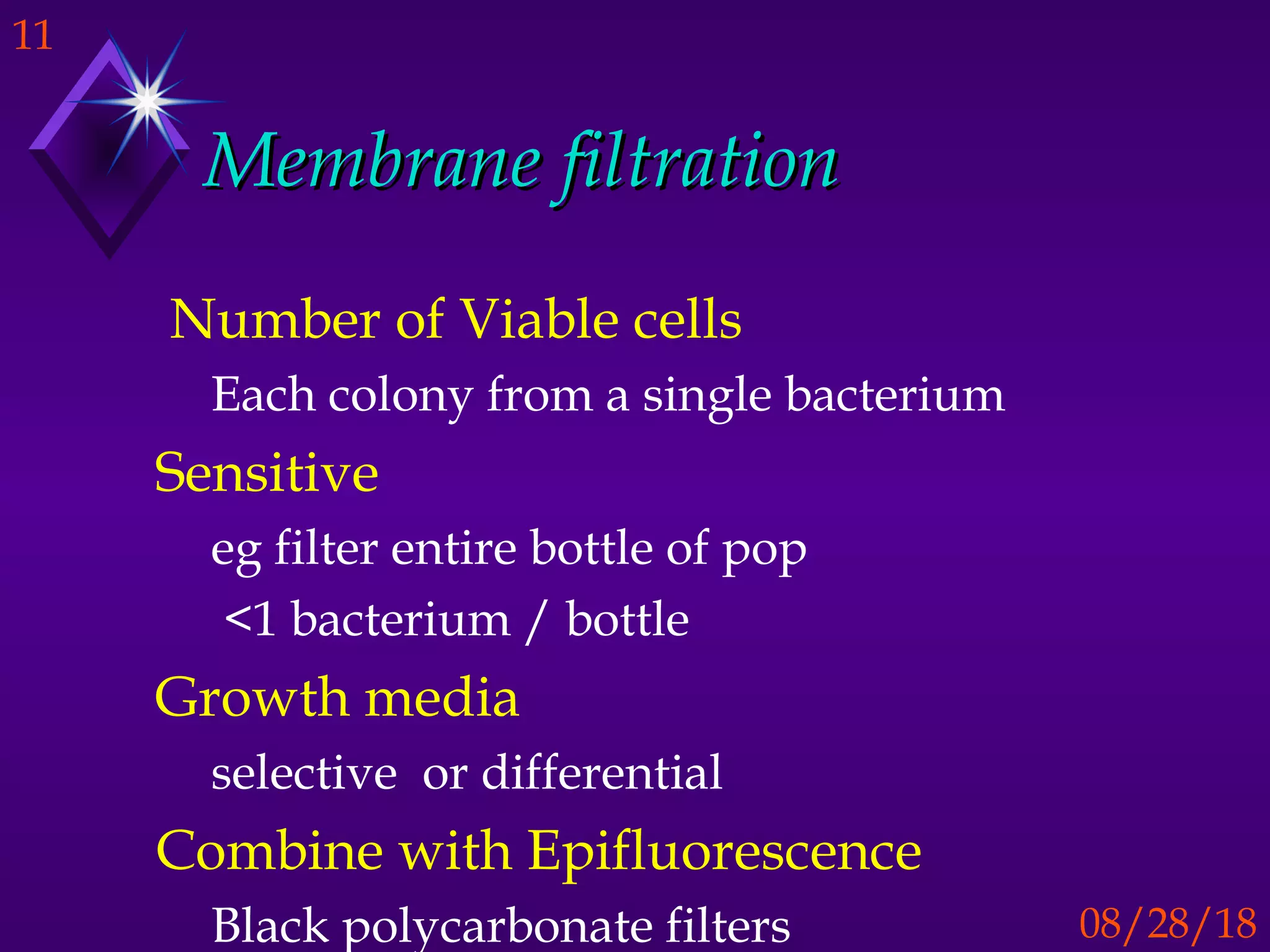 Bacterial count, method to count bacteria | PPT