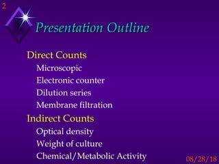 Bacterial count, method to count bacteria | PPT