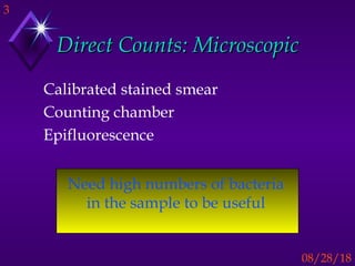 Bacterial count, method to count bacteria | PPT