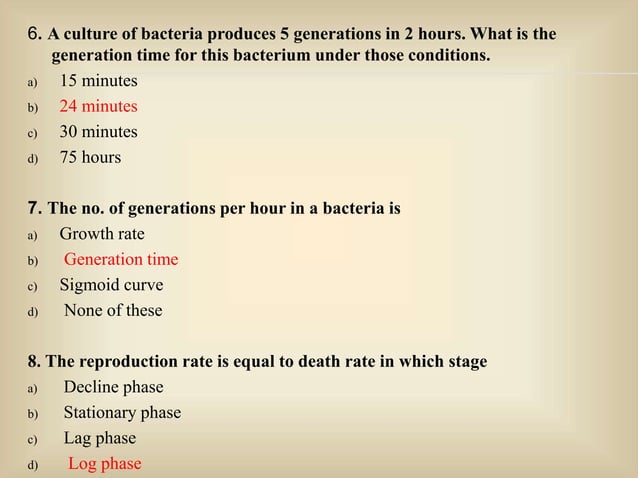 Bacterial Growth curve | PPT | Biological Sciences | Science