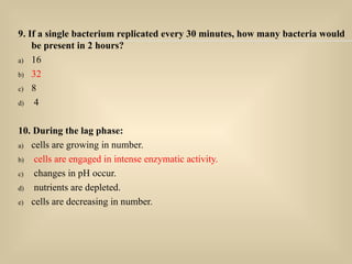 Bacterial Growth Curve, typical microbial growth pattern.ppt