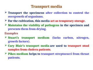 Bacterial Culture Media - Microbiology | PPT