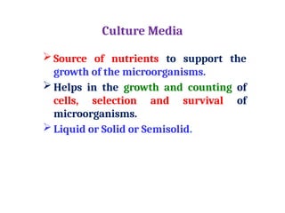 Bacterial Culture Media - Microbiology | PPT