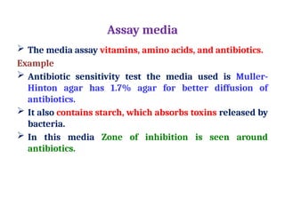 Bacterial Culture Media - Microbiology | PPTX