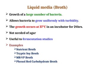Bacterial Culture Media - Microbiology | PPT